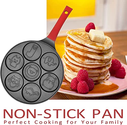 Pancake Molds for Kids, Egg Pan, Silver Dollar Pancake Pan Nonstick Pancake Griddle Egg Cooker Omelette Breakfast Pan Animal Mini Pancakes Maker Crepe Pan Sarten Para Pancakes Niños