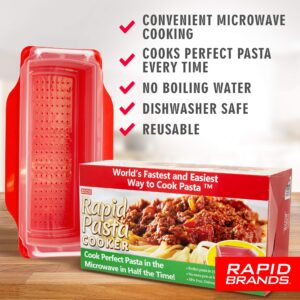 Rapid Pasta Cooker | Microwave Any Pasta in Half the Time | Perfect for Dorm, Small Kitchen, or Office | Dishwasher-Safe, Microwaveable, and BPA-Free