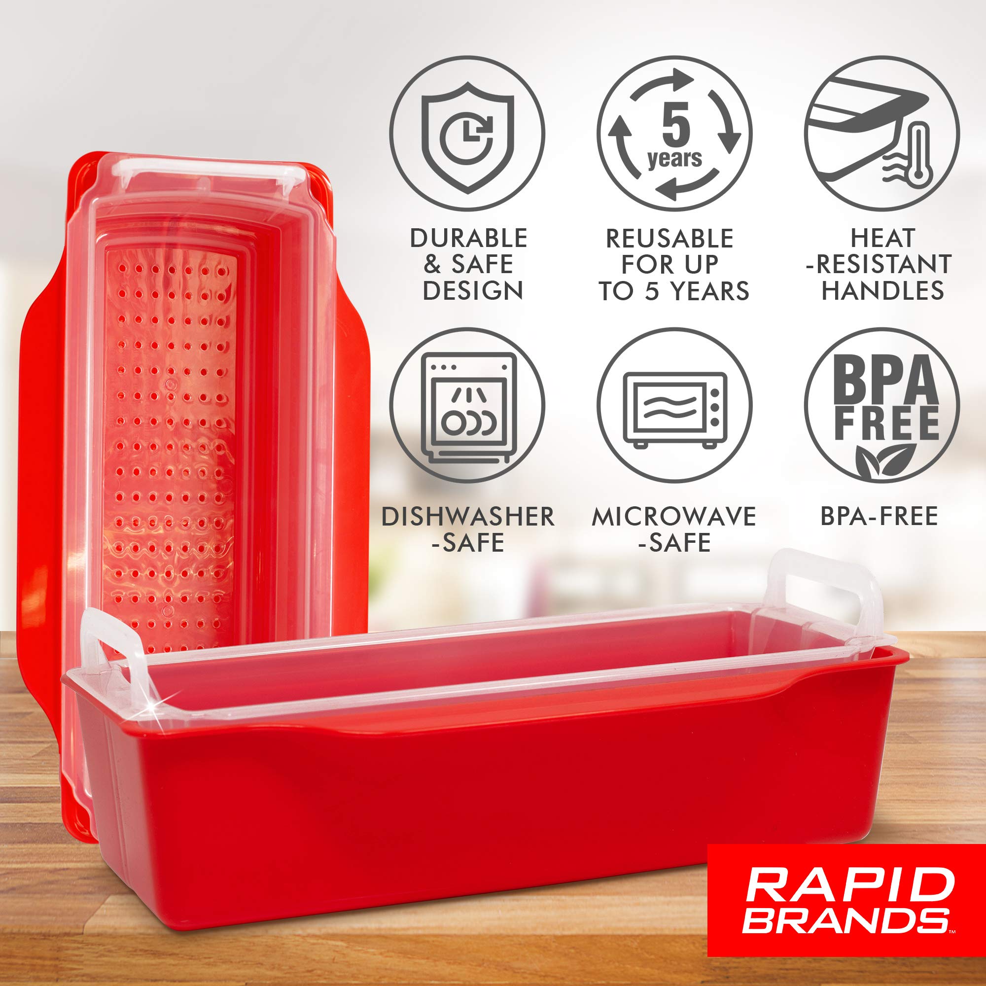 Rapid Pasta Cooker | Microwave Any Pasta in Half the Time | Perfect for Dorm, Small Kitchen, or Office | Dishwasher-Safe, Microwaveable, and BPA-Free