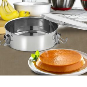 Bene Casa 1.5Qt Stainless Steel Flan Maker, Flan Mold, 7.5in Diameter