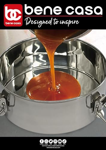 Bene Casa 1.5Qt Stainless Steel Flan Maker, Flan Mold, 7.5in Diameter