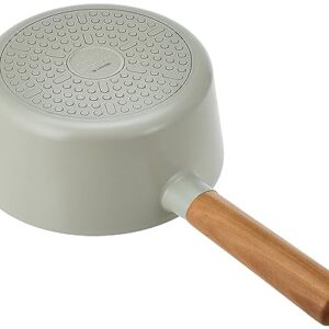 NEOFLAM FIKA Sauce Pan for Stovetops and Induction | Wood Handle and Glass Lid | Made in Korea (7" / 1.7qt)