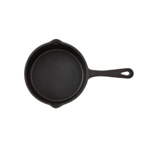 casamoda 5.4 inch (13.7cm) pre-seasoned cast iron skillet, mini fry pan, round