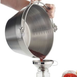 Jam Making Maslin Pan Stainless Steel Preserve Pot & Handle Bucket,Camping Pan (4.5L-4.5QT)