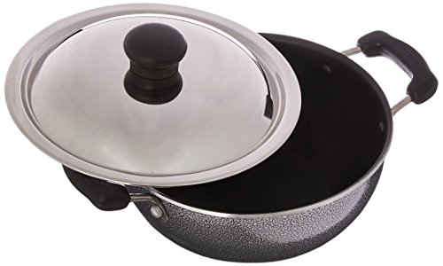 Prestige Manttra Omega Select Plus 200 Deep Fry pan, Kadai, Indian kadhai, Small, Black