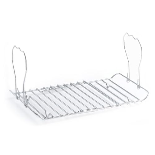 Nifty Expandable Roasting Rack – Easy-Grip Handles, Multipurpose Cooking Accessory, Chrome-Plated Steel, Dishwasher Safe, Heavy-Duty Design for Turkey, Ham, Goose, or Roast