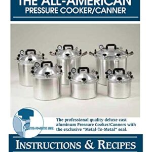 All American pressure cooker instruction and recipe book.