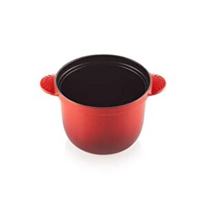 Le Creuset Enameled Cast Iron Rice Pot with Lid & Stoneware Insert, 2.25 qt., Cerise