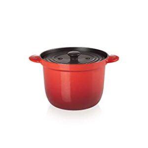 Le Creuset Enameled Cast Iron Rice Pot with Lid & Stoneware Insert, 2.25 qt., Cerise