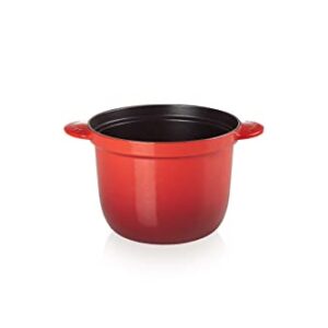 Le Creuset Enameled Cast Iron Rice Pot with Lid & Stoneware Insert, 2.25 qt., Cerise