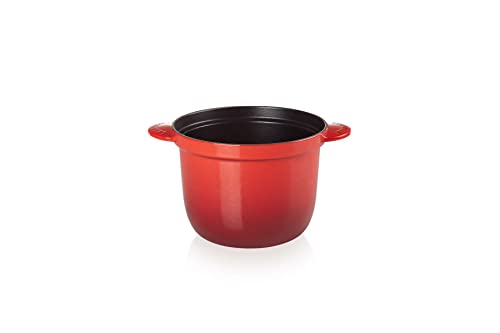 Le Creuset Enameled Cast Iron Rice Pot with Lid & Stoneware Insert, 2.25 qt., Cerise