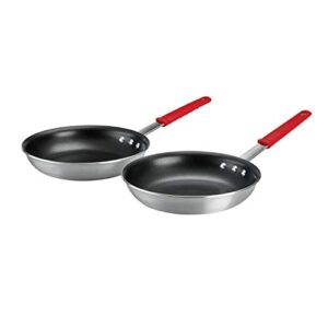 tramontina aluminum nonstick restaurant professional 2-piece 10" fry pan set, satin