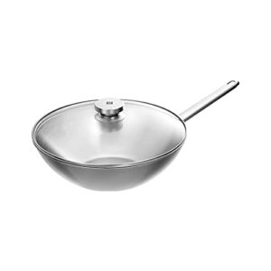 zwilling plus 12-inch stainless steel nonstick wok with lid