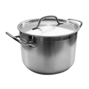 update international 16 qt stainless steel stock pot w/cover, silver, sps-16