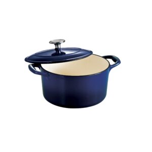 tramontina enameled cast iron covered dutch oven gradated cobalt (3.5-quart), 80131/074ds