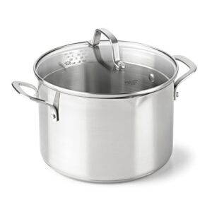 calphalon classic stainless steel cookware, stock pot, 6-quart