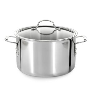 calphalon tri-ply stainless steel 8-quart stock pot with cover