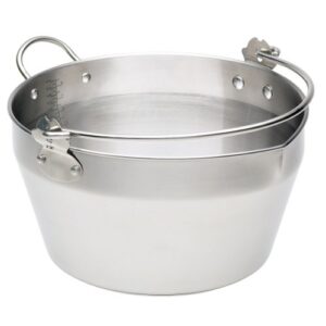 kitchencraft home made stainless steel maslin pan with handle, 9 litre