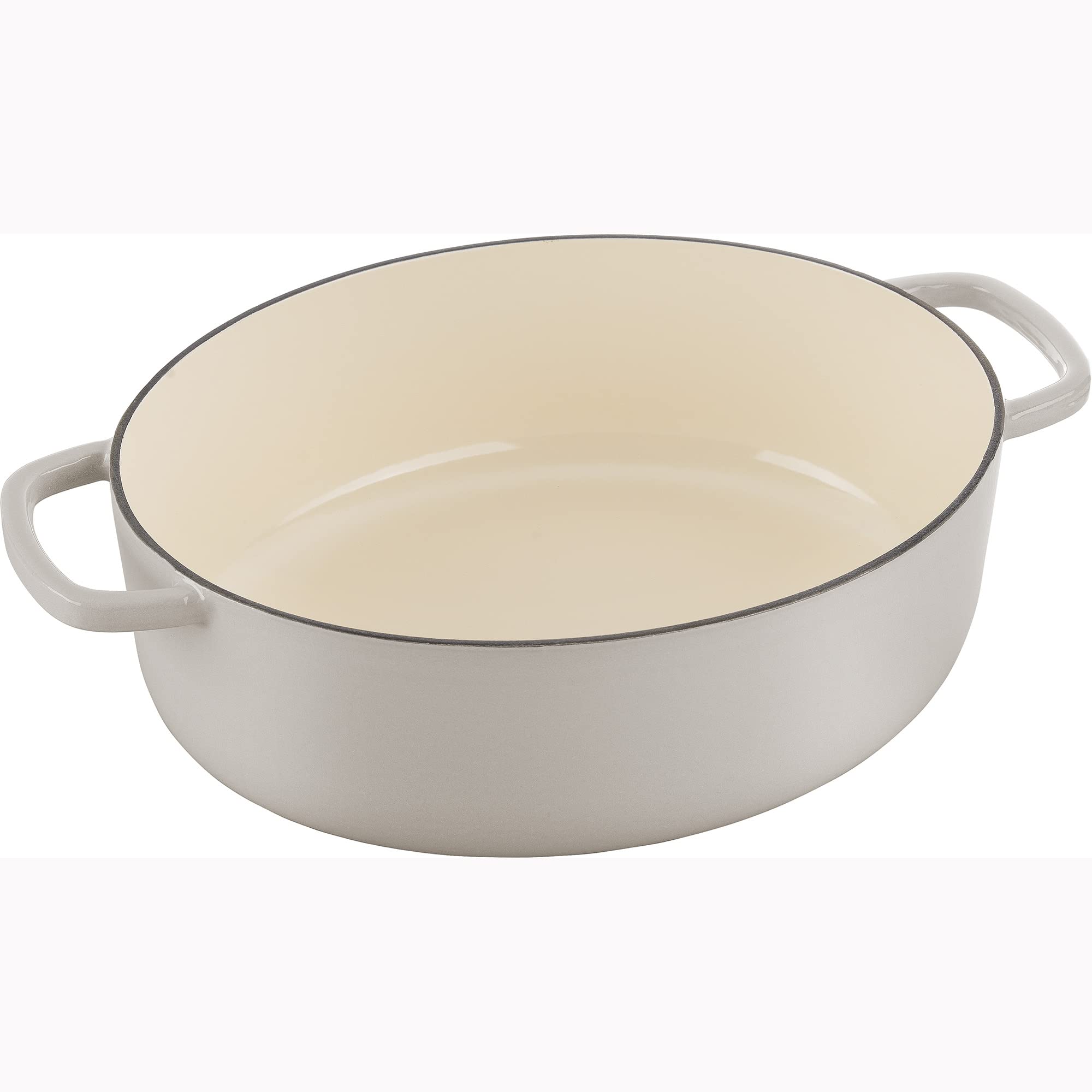 BALLARINI Bellamonte Cast Iron 5-qt Oval Dutch Oven - Crema White