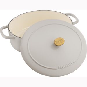 BALLARINI Bellamonte Cast Iron 5-qt Oval Dutch Oven - Crema White