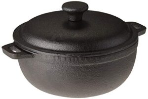 old mountain pre-seasoned cast iron 2 cup mini dutch oven, 5.25x3.75 inch, cast iron