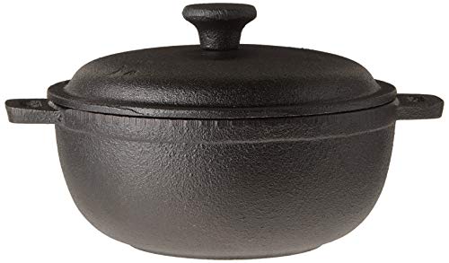 Old Mountain Pre-Seasoned Cast Iron 2 Cup Mini Dutch Oven, 5.25X3.75 inch, Cast Iron