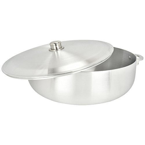 ALUMINUM CALDERO STOCK POT by Chef Pro, Durable Aluminum, Superior Cooking Performance for Even Heat Distribution, Perfect For Large/Small Groups, Riveted Handles, Commercial Grade, 28.4 Quart