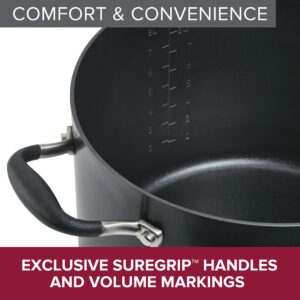 Anolon Advanced Home Hard-Anodized Nonstick Open Stock Cookware (10 Qt Stock Pot, Onyx)