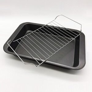 Roasting Pan with Rack, Roaster Pan with Rack, roasting pan, PFOA free (14.5"X9.8"X2.1")