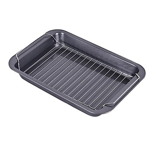 Roasting Pan with Rack, Roaster Pan with Rack, roasting pan, PFOA free (14.5"X9.8"X2.1")