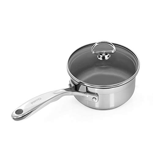 Chantal SLIN35-140C Induction 21 Steel Saucepan, 1 quart, Stainless