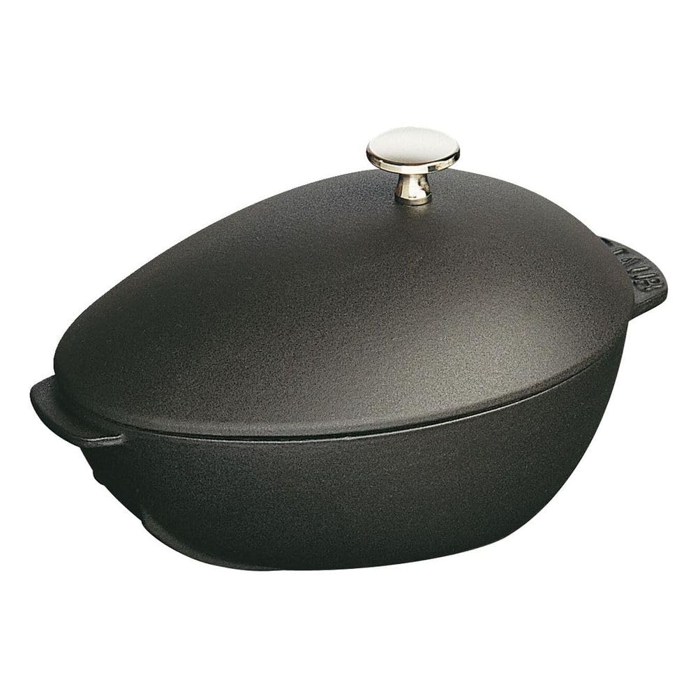 Staub Cast Iron 2-qt Mussel Pot - Matte Black, Made in France