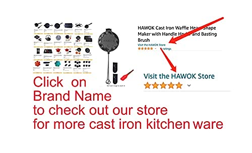 HAWOK 3.9inch Cast Iron Melting Pot Sauce Pan with Brush,8.8 oz…