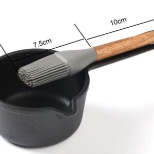 HAWOK 3.9inch Cast Iron Melting Pot Sauce Pan with Brush,8.8 oz…