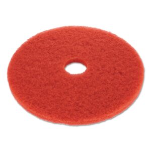 boardwalk bwk4019red 19 in. diameter buffing floor pads - red (5/carton)