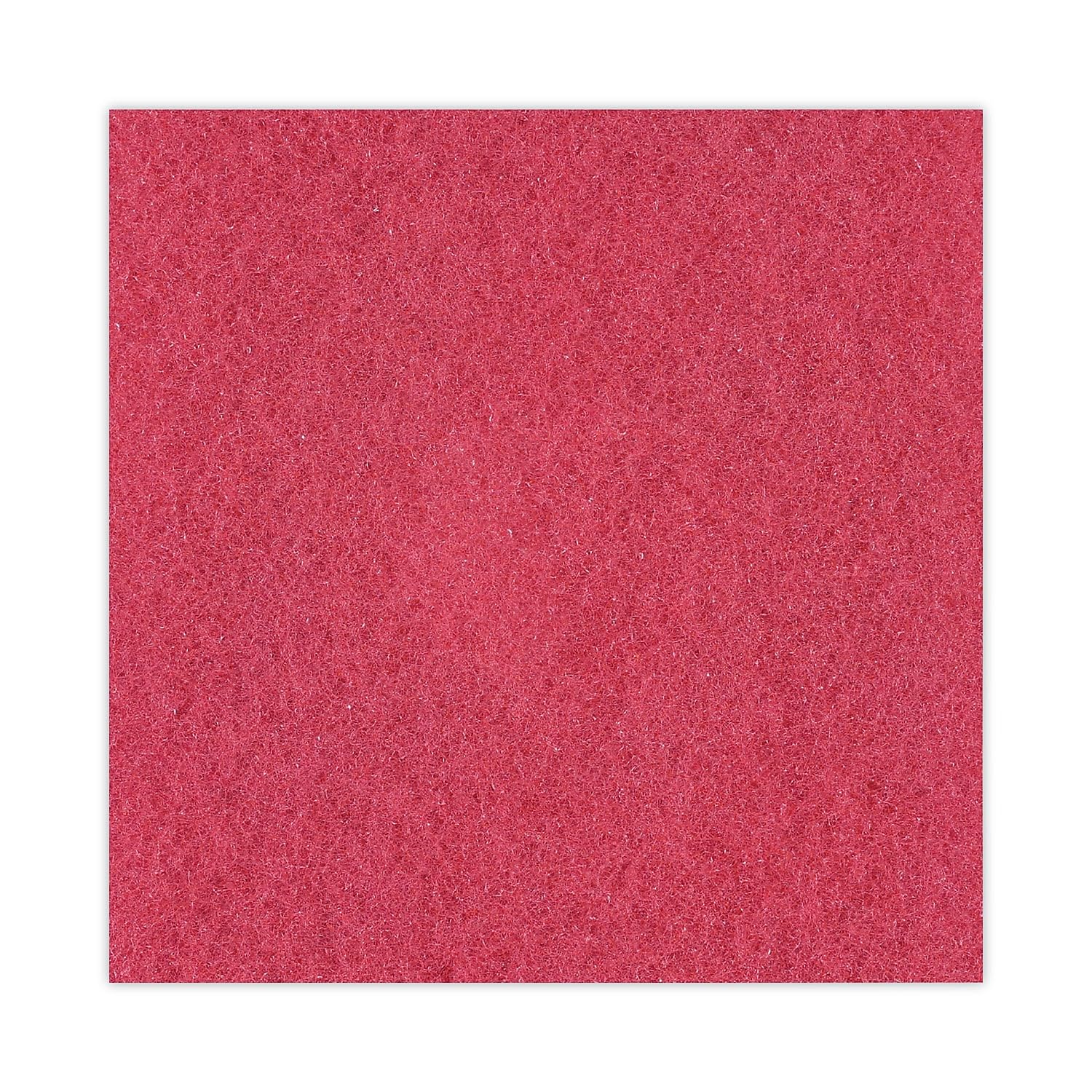 Boardwalk BWK4019RED 19 in. Diameter Buffing Floor Pads - Red (5/Carton)