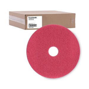 Boardwalk BWK4019RED 19 in. Diameter Buffing Floor Pads - Red (5/Carton)