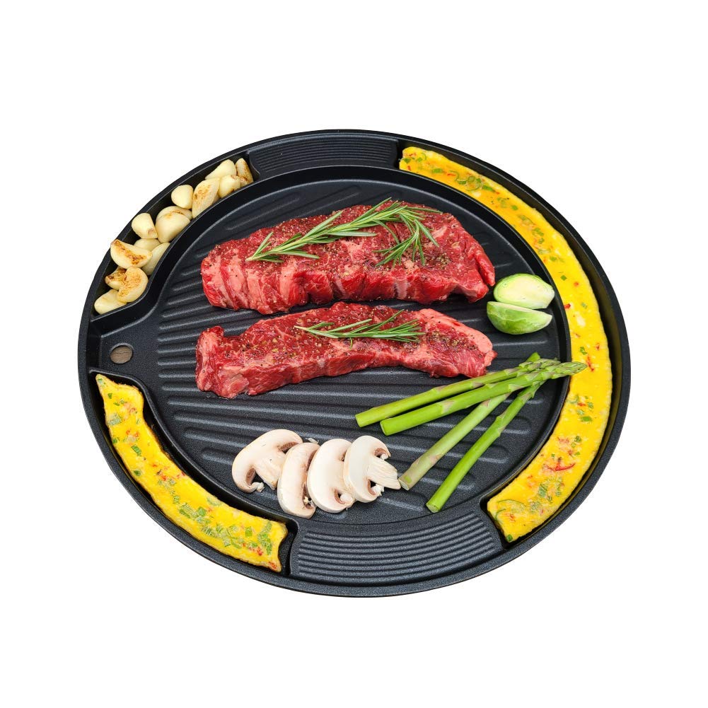 UPIT Korean BBQ Egg Grill Pan, Even Heating and Easy to Clean, Perfect for Pork Belly