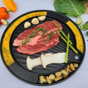 UPIT Korean BBQ Egg Grill Pan, Even Heating and Easy to Clean, Perfect for Pork Belly