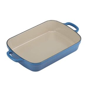 le creuset enameled cast iron signature rectangular roaster, 5.25 qt. (11.7" x 16.8") , marseille