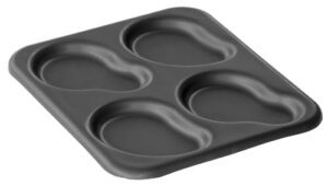 lloydpans egg pan, 9.5 x 11 inch 4-cavity irregular egg pan, pre-seasoned pstk