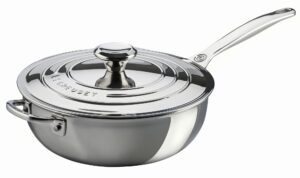 le creuset tri-ply stainless steel 3.5 quart saucier pan