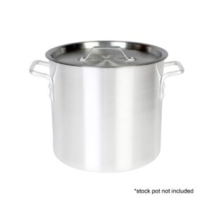 Thunder Group 12 Quart Aluminum Stock Pot, Silver