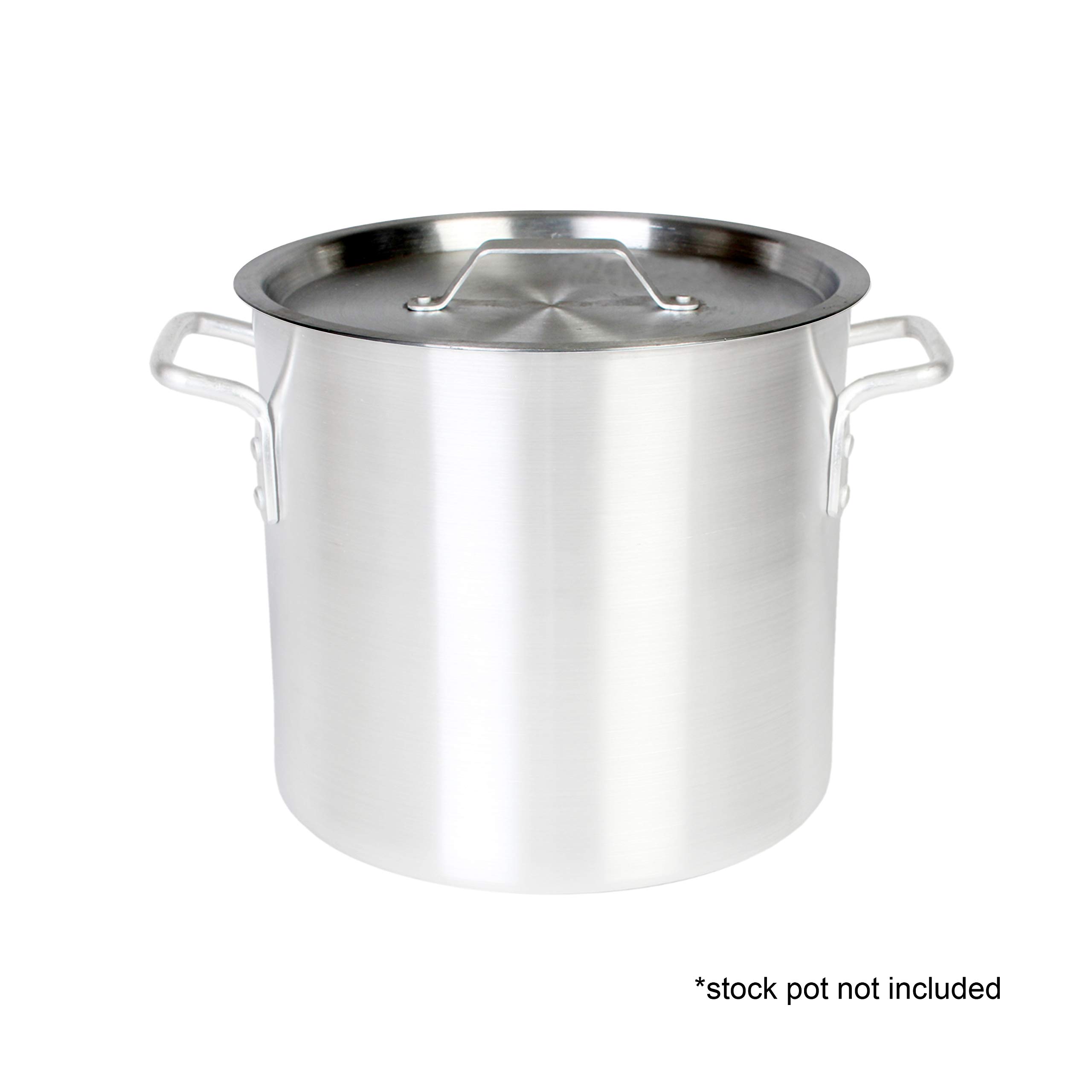 Thunder Group 12 Quart Aluminum Stock Pot, Silver