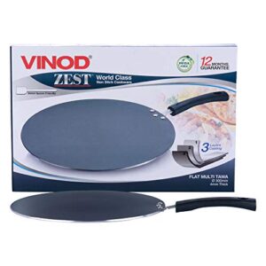 Vinod Flat Non-Stick Multi Tawa, 13 inch (Crepe Pan/Griddle)