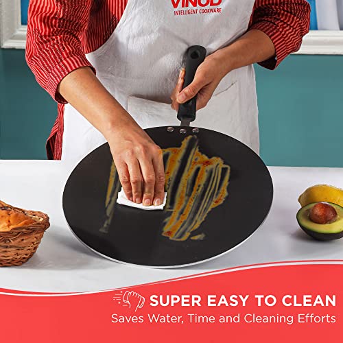 Vinod Flat Non-Stick Multi Tawa, 13 inch (Crepe Pan/Griddle)