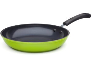 ozeri green ceramic frying pan 100% ptfe, pfc, apeo, genx, nmp and nep-free german-made coating, 12-inch