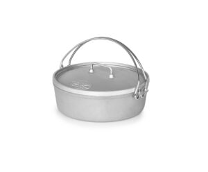 gsi outdoors aluminum dutch oven, 10-inch, 2-quart,silver