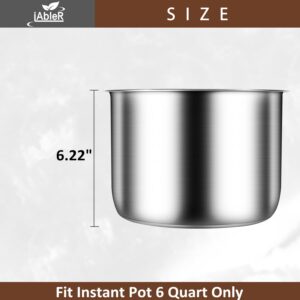 Genuine Inner Pot for Instant Pot 6 Qt Pot for InstaPot Inner Cooking Pot Stainless Steel (Equivalent to IP-POT-SS304-60) Nonstick Pot for IP-DUO, LUX, CSG 6Qt