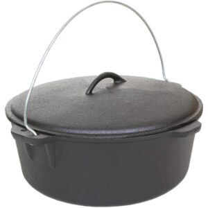 cajun classic 16-quart seasoned cast iron dutch oven - gl10490s